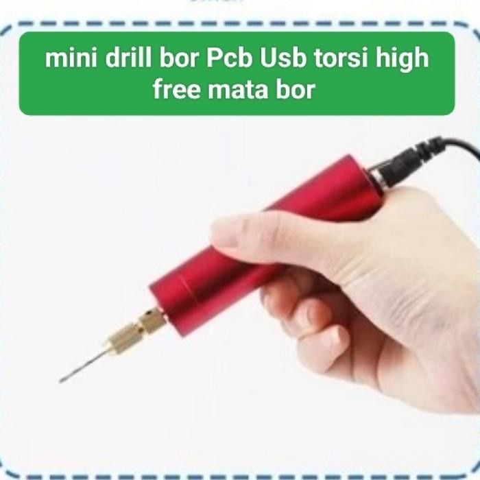 Jual mini drill motor DC mesin bor pcb 5v USB gerinda grinder grafir ...