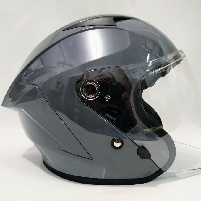 Jual HELM ARL RR15 KAIROZ GREY GLOSSY GORILLA SINGLE VISOR HALF FACE ...