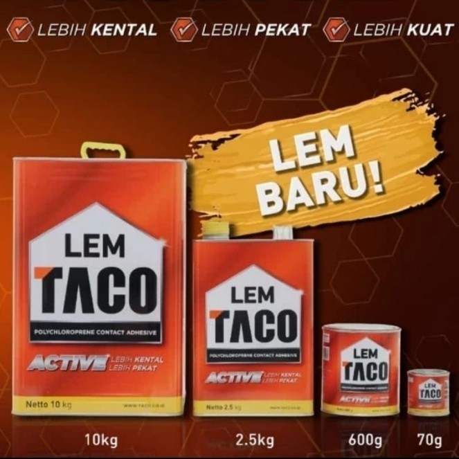 Jual Lem kuning hpl TACO ACTIVE merah | Shopee Indonesia