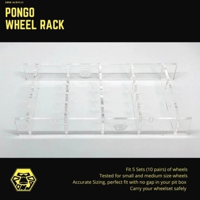 Jual Promo Pongo Acrylic Wheel Rack - Pitbox Kualitas Terbaik ...