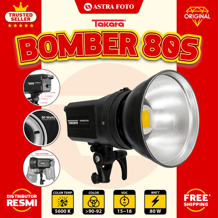 Jual Takara Bomber 80S Professional 80W Video Led Light Studio Bomber ...
