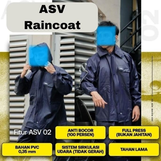 Jual Jas Hujan Full Press Karet Tebal Asv Original Size L Xl Xxl Xxxl ...