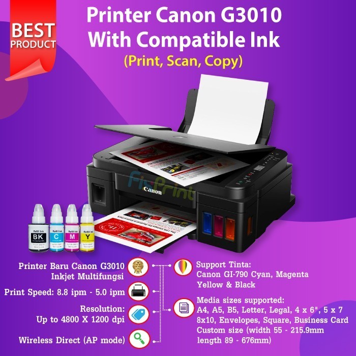 Jual Printer Canon G3010 G 3010 All In One Print Scan Copy Wifi ...