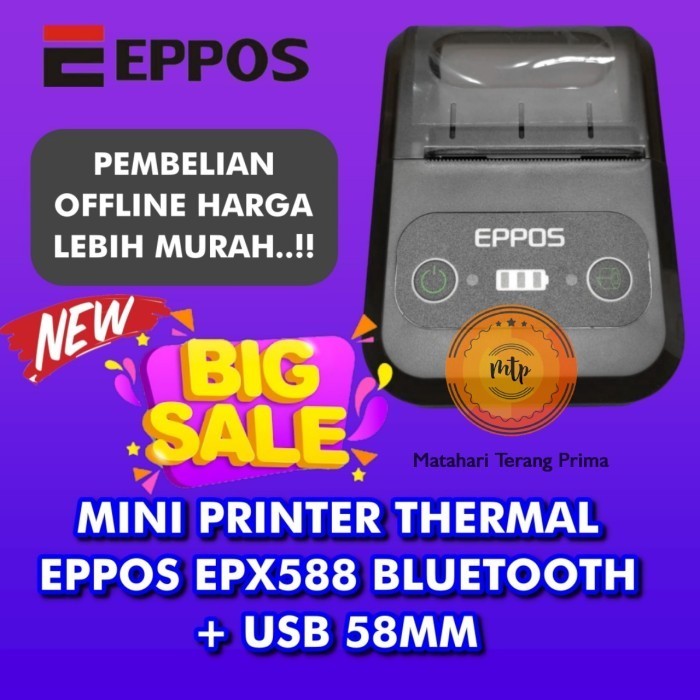 Jual HARGA DISC - EPPOS EPX588 PRINTER THERMAL BLUETOOTH -USB 58mm printer kasir Terbaik ...
