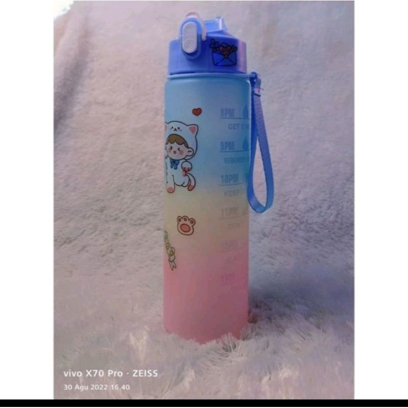 Jual Botol Air Minum VIRAL ORIGINAL 1 LITER Gradasi/ Botol Motivasi ...