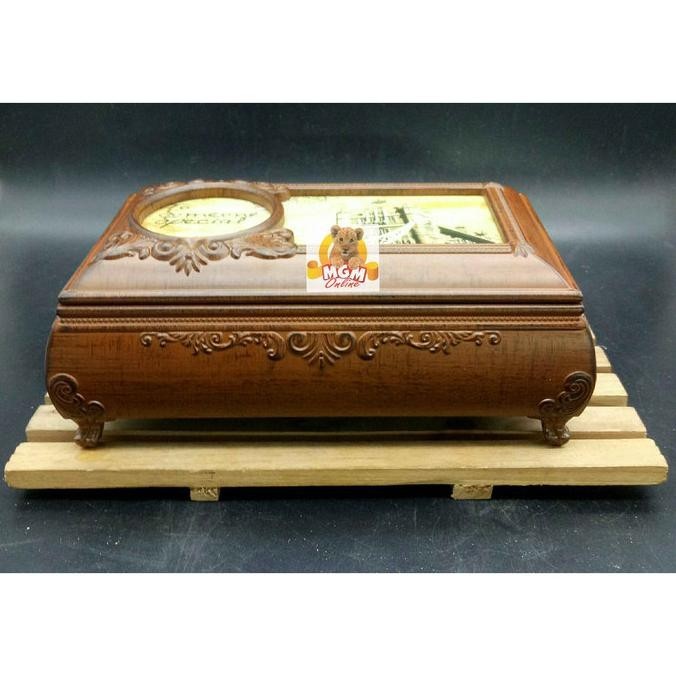 Jual Kotak perhiasan Elegant motif Kayu Kotak musik Jewelry Music Box ...