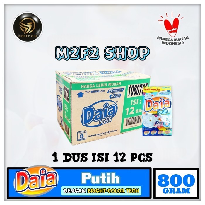 Jual DAIA PUTIH DETERGENT BUBUK SABUN CUCI BAJU - 850 GR | Shopee Indonesia