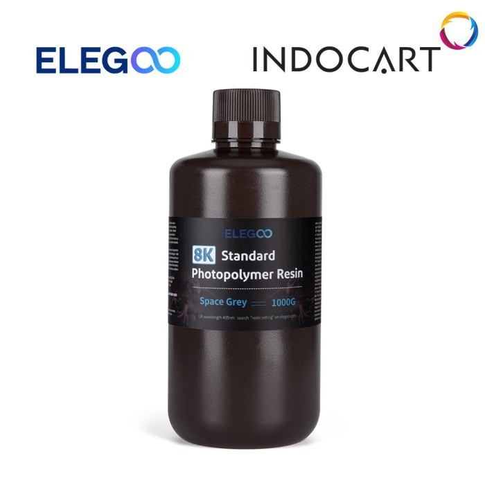Jual Indocart Tinta Resin 3D Printer Elegoo Standard 8K Space Grey-1Kg ...
