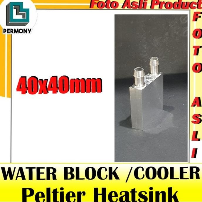 Jual Water Cooling Block, Liquid Water Cooler Heat Sink 40x40x12 mm ...