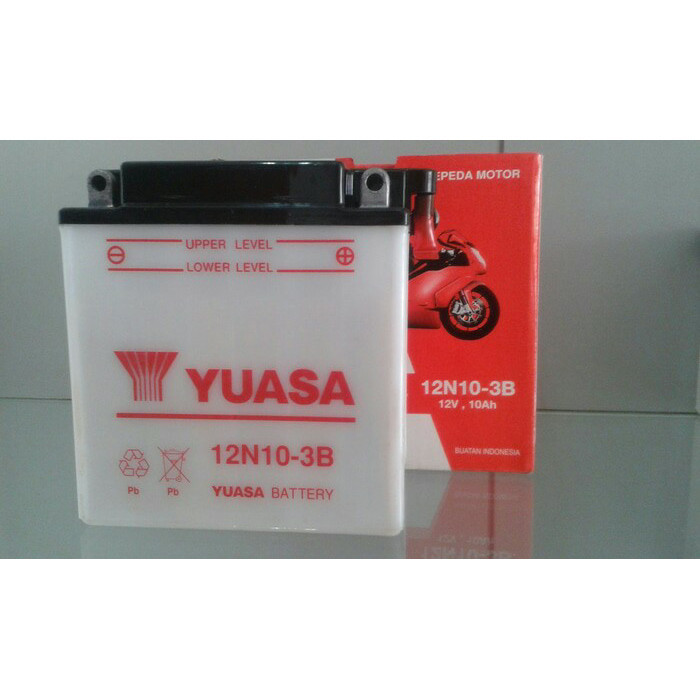 Jual Aki Motor Binter Mercy YUASA 12N10-3B 12 volt 10 Ah | Shopee Indonesia
