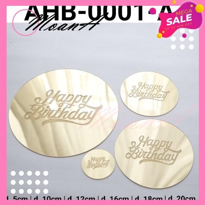 Jual PRODUK TERBAIK CAKE TOPPER KUE AKRILIK ACRYLIC MIRROR HAPPY ...