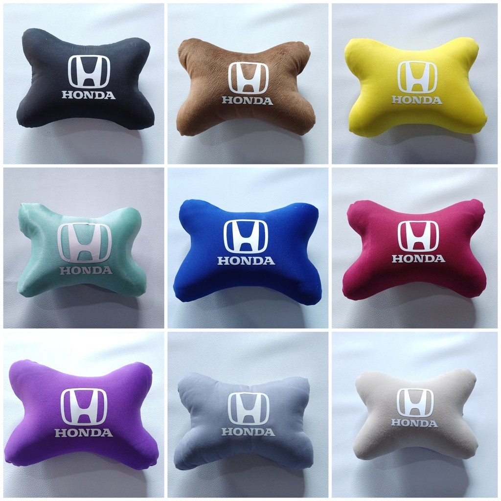 Jual Bantal leher jok mobil logo HONDA/ headrest joik mobil HONDA harga ...