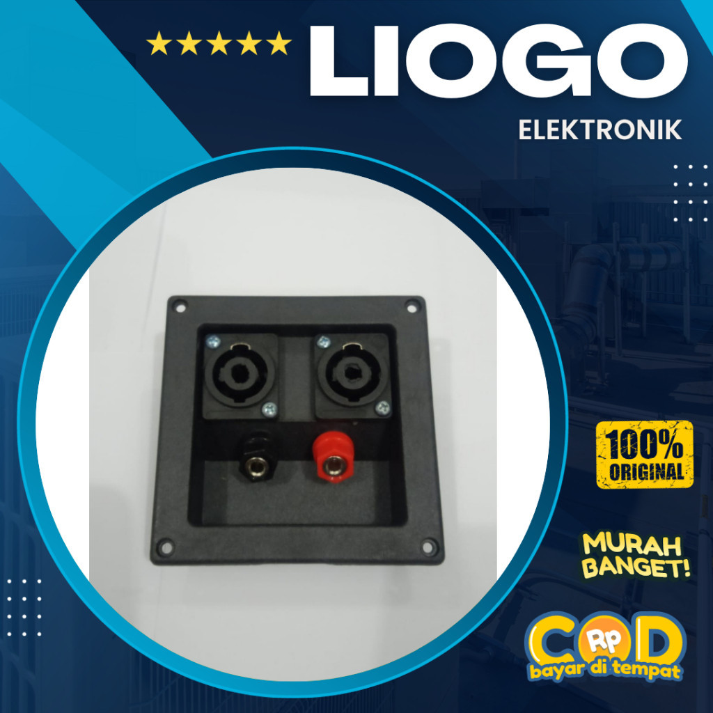 Jual Terminal Box Speaker Biding & 2 Soket Spikon (Terminal 2 IN 1 ...