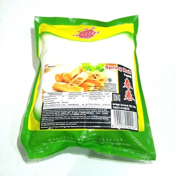 Jual Uinn - Spring Roll Popiah Everbest,450G (Frozen Food) | Shopee ...