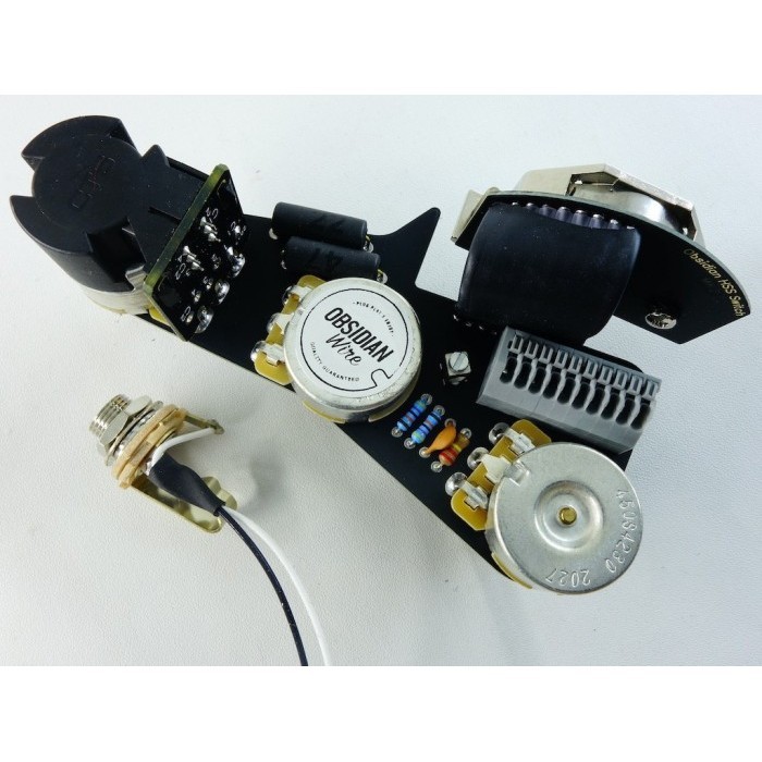 Jual New Obsidianwire Stratocaster Custom Hss 7 Way Pre Wired Kit