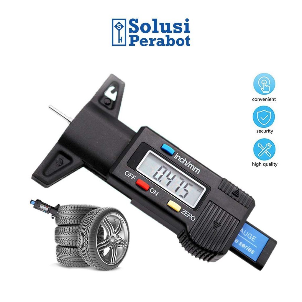 Jual Digital Tread Depth Gauge LCD SP / Alat Ukur Kedalaman Ketebalan ...
