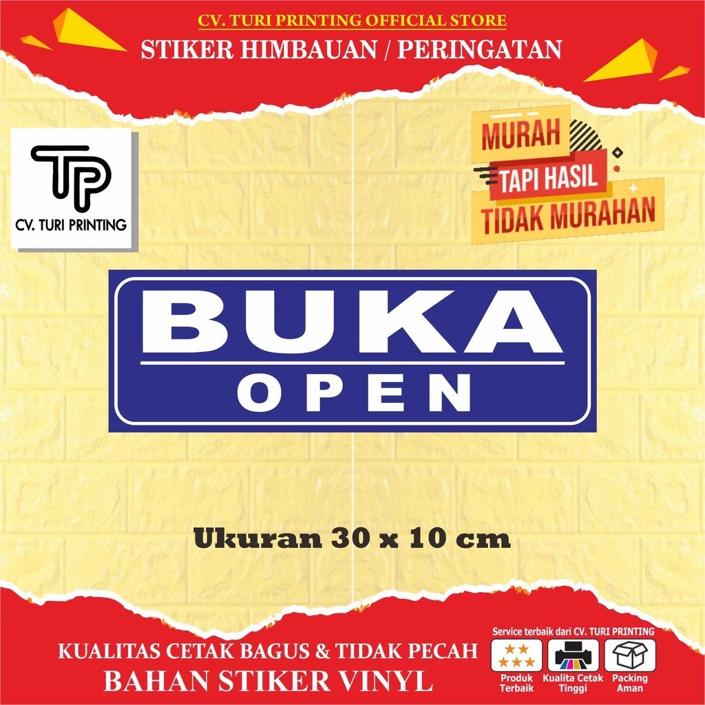 Jual Stiker Buka / Open | Shopee Indonesia
