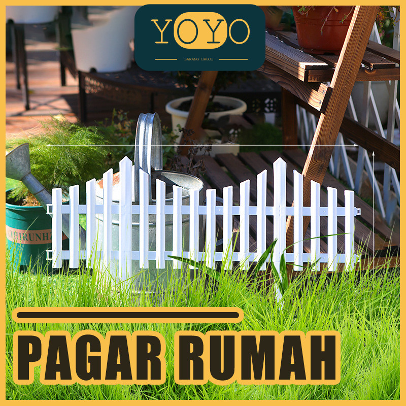 Jual Pagar kebun /Pagar Shabby Chic Type 2/ Pagar Plastik PVC Putih ...