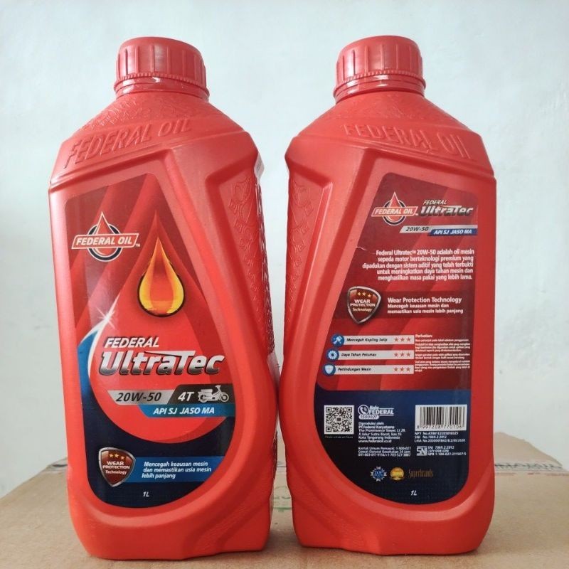 Jual Oli Federal Ultratech 20W-50 1L (1botol) | Shopee Indonesia
