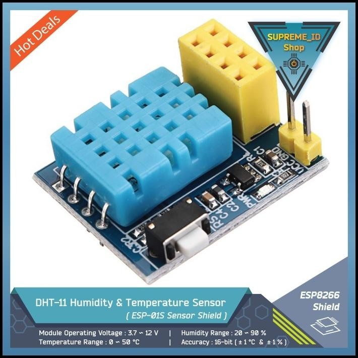 Jual DISKON DHT11 DHT-11 TEMPERATURE & HUMIDITY SENSOR FOR WIFI IOT ESP ...