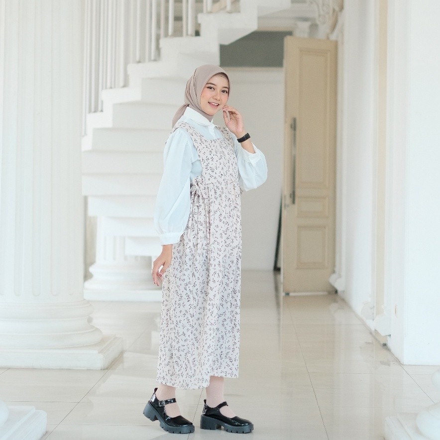 Jual Nira- Kyungmi Korean Overall Dress | Dress Korea Kiyowo | Shopee ...