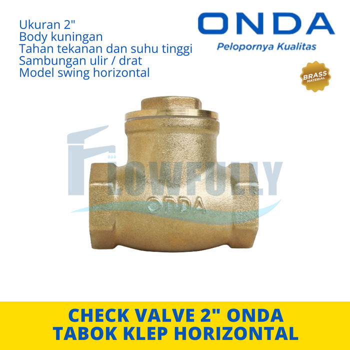 Jual CHECK VALVE KUNINGAN 2 inch ONDA TABOK TUSLA KLEP | Shopee Indonesia