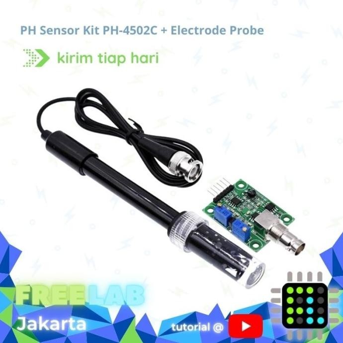 Jual New Ph Sensor Kit Ph-4502C Electrode Probe Analog Output 5V Ardu ...