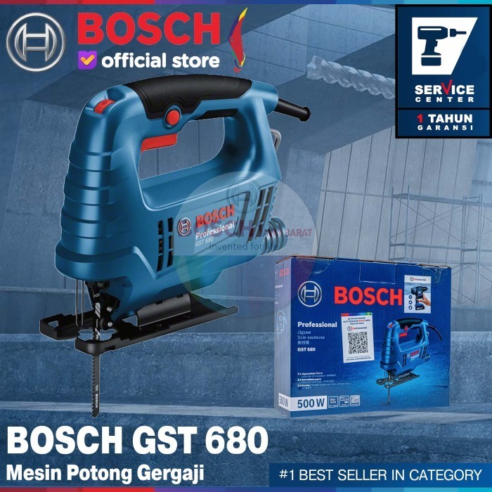 Jual Bosch Mesin Potong Gergaji Gst 680 Jigsaw Listrik 500 Watt Gst680 ...