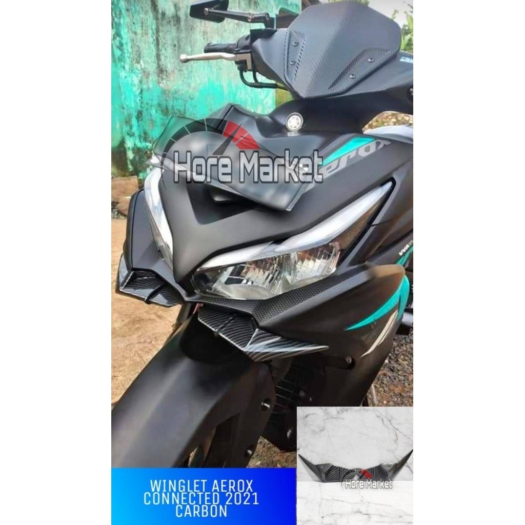 Jual Winglet New Aerox 2021 Carbon Winglet Aerox Connected Carbon ...