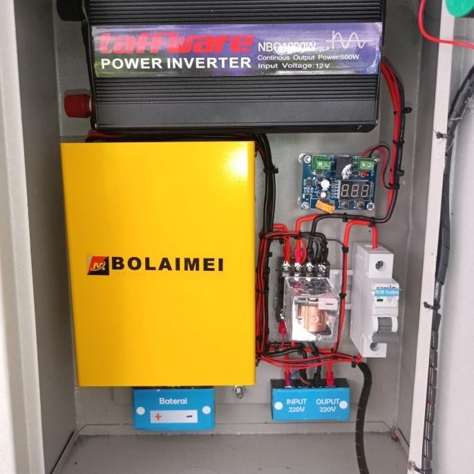 Jual box panel backup 500w inverter PSW 1000w 12v to 220v otomatis ...