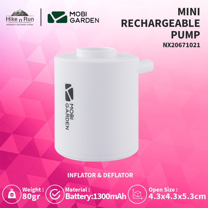 Jual Pompa Mini Mobi Garden NX20671021 Portable Rechargeable Air Pump ...