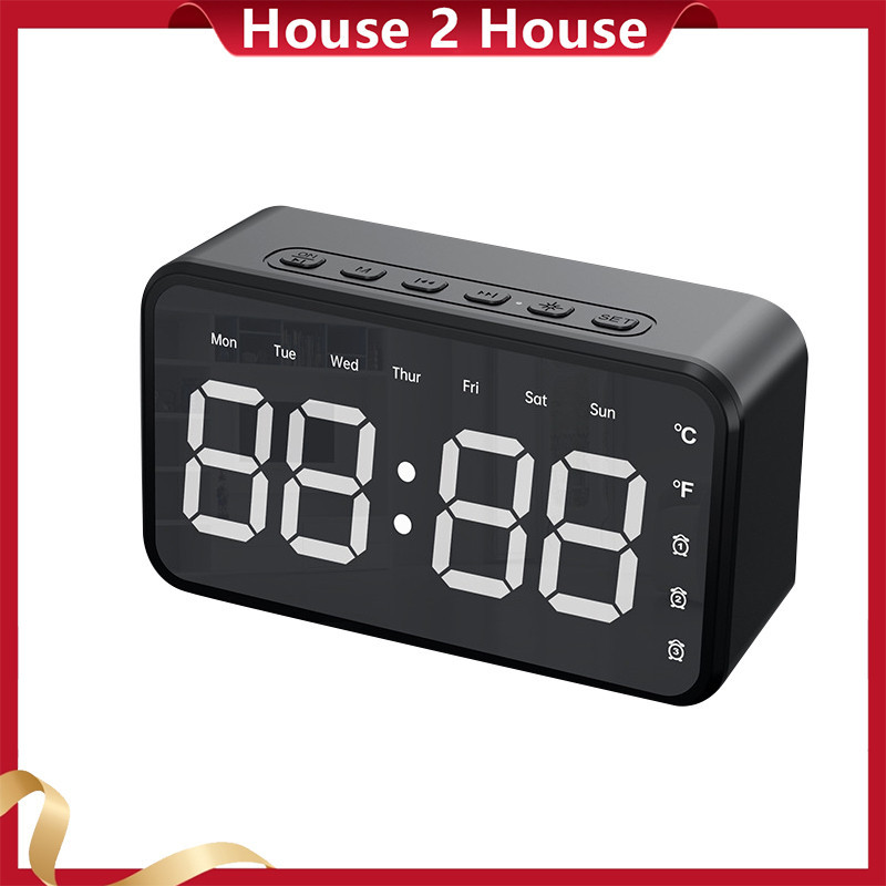 Jual Wireless Clock BT Speaker AI Smart Artificial Voice Control Small ...