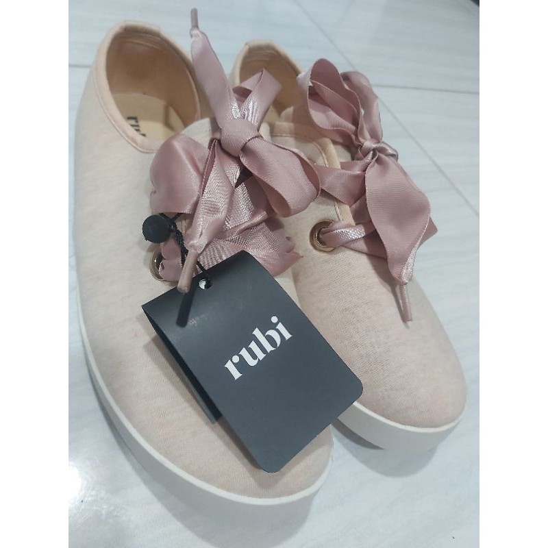 Jual RUBI SEPATU SNEAKERS INDY BOW PLIMSOLL Nude Marle | Shopee Indonesia