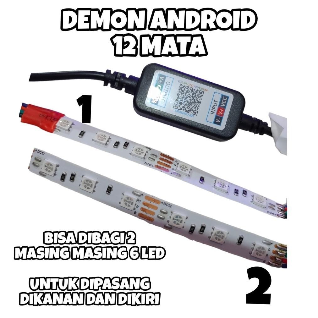 Jual MMA-1318 Lampu Demon Devil eyes RGB PROJIE Motor Mobil Universal ...
