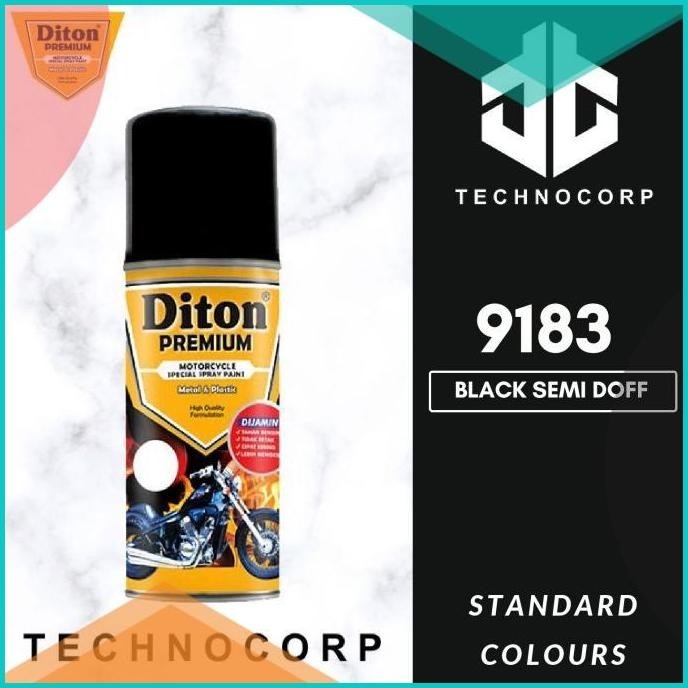 Jual Cat Semprot DITON PREMIUM 9183 BLACK SEMI DOFF / HITAM SEMI DOFF ...