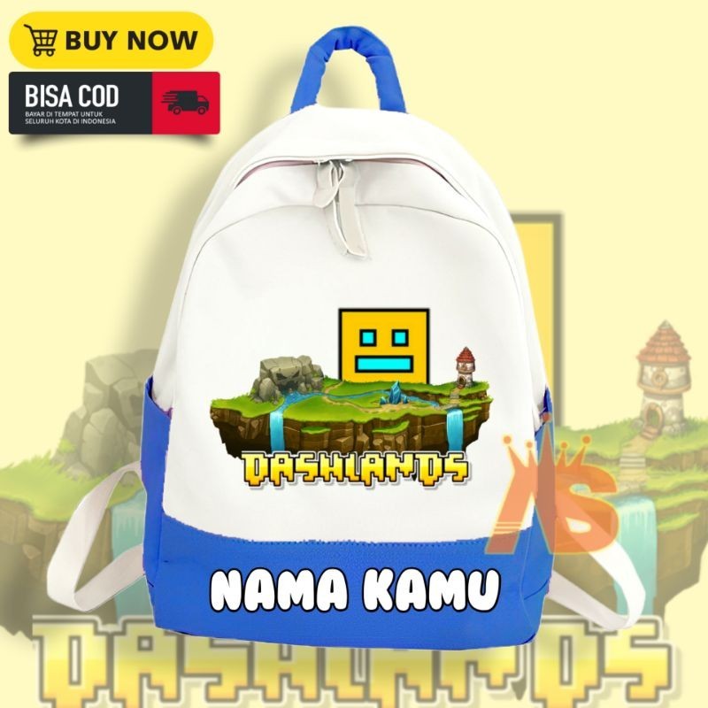 Jual BISA PAKAI NAMA Tas Ransel Anak TK/SD Game Geometry Dash | Tas Kantong Anak Sekolah/Mengaji ...