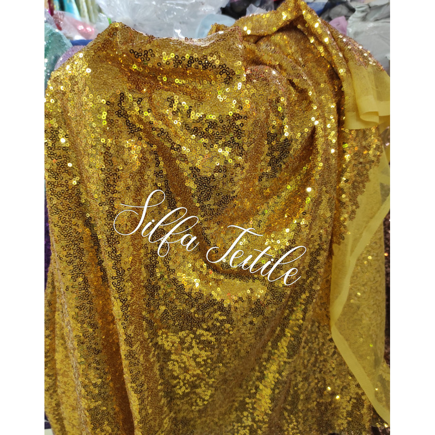 Jual Bahan Kain Tile Payet Sequin / Kain Tile Payet Sequin | Shopee ...