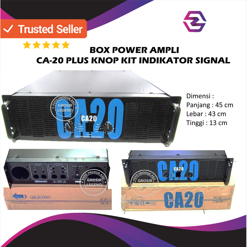 Jual BOX POWER AMPLI CA-20 PLUS KNOP + KIT INDIKATOR SIGNAL | Shopee Indonesia