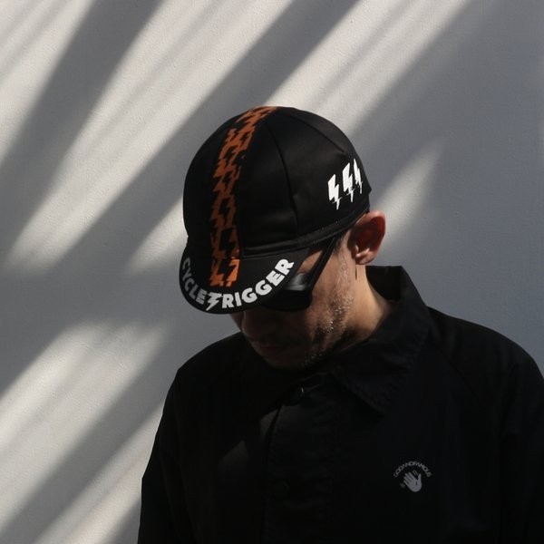 Jual CYCLETRIGGER x MUJIONO BLACK ORANGE CYCLING CAP | Shopee Indonesia