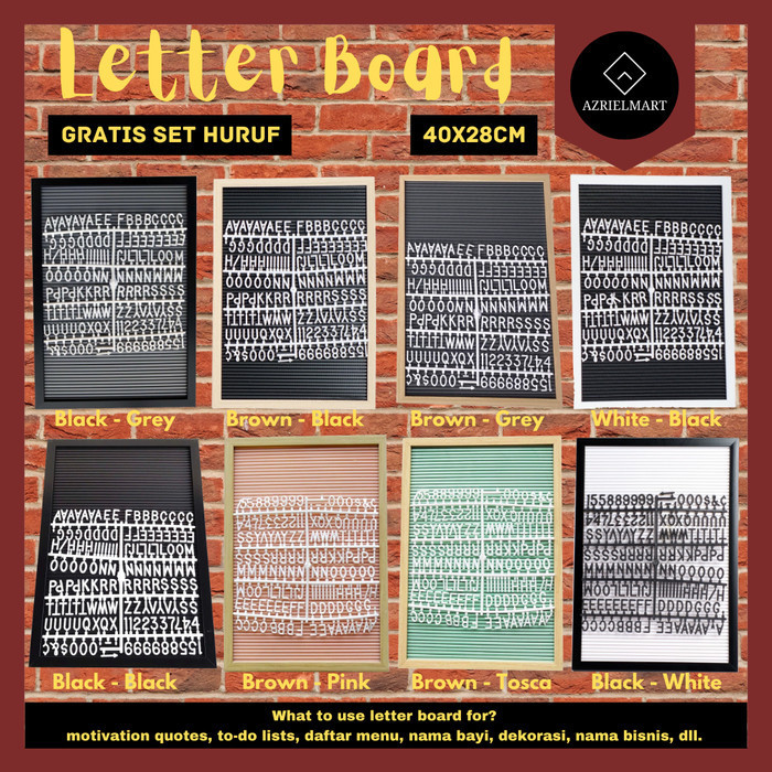 Jual Papan Huruf Nama Bayi Felt Letter Board Papan Tulis Pesan Baby ...