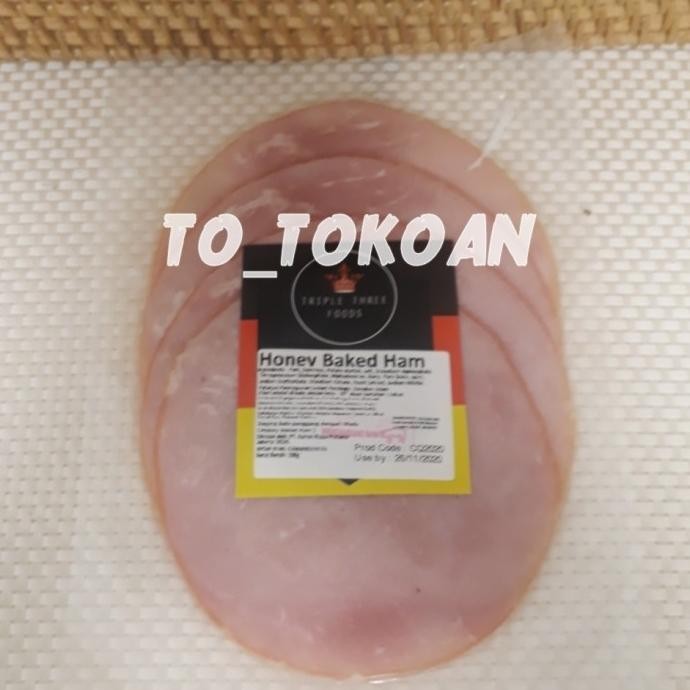 Jual TRIPLE THREE PORK HONEY BAKED HAM SLICE | DAGING BABI OLAHAN 100 ...