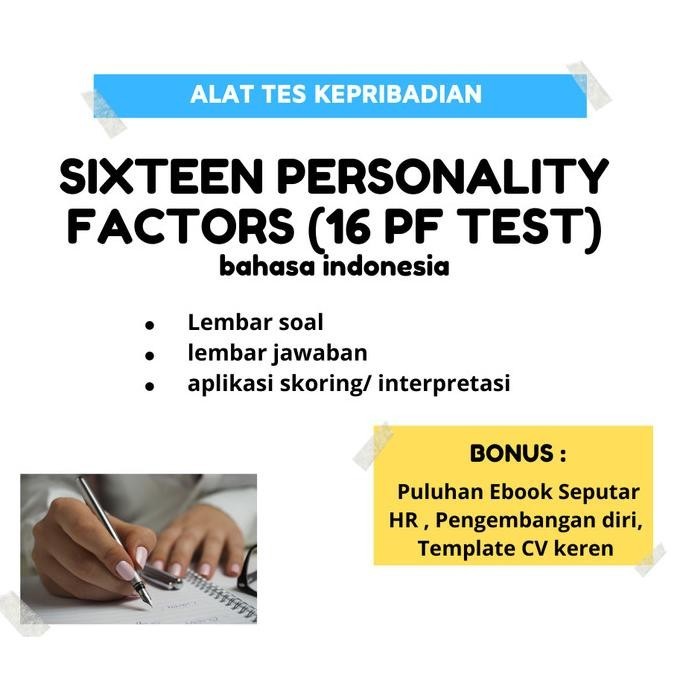 Jual Fash Sale Software Alat Tes Psikologi Sixteen Personality Factors ...