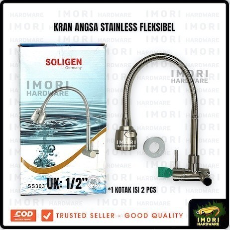 Jual SOLIGEN Kran Angsa Stainless Flexible SS Keran Air Cuci Piring Fleksibel | Shopee Indonesia