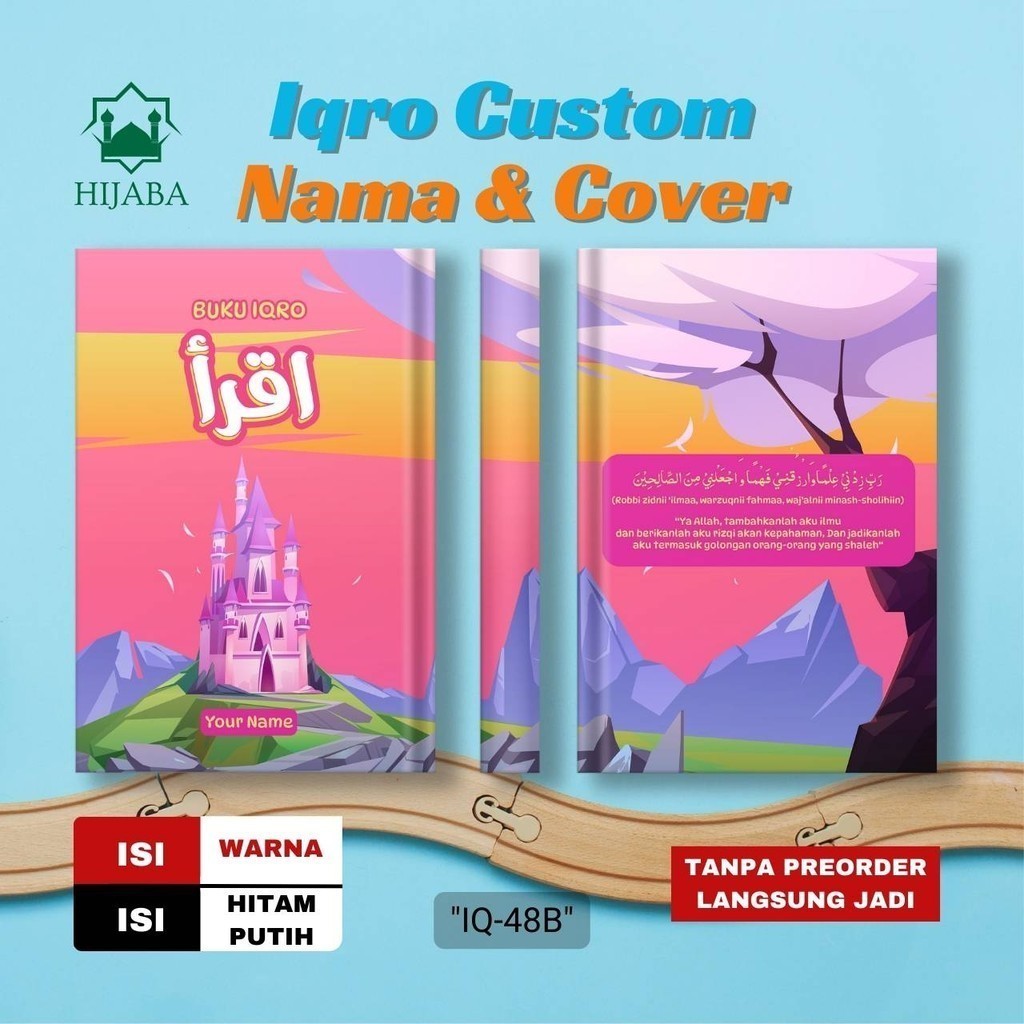 Jual Iqra Custom Nama Cover Untuk Besar Tajwid Dan Soft Desain Full ...