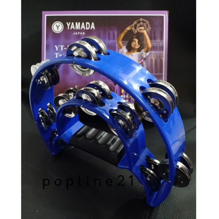 Jual Tamborin Double YAMADA Biru / Tambourine YT-1 Blue | Shopee Indonesia