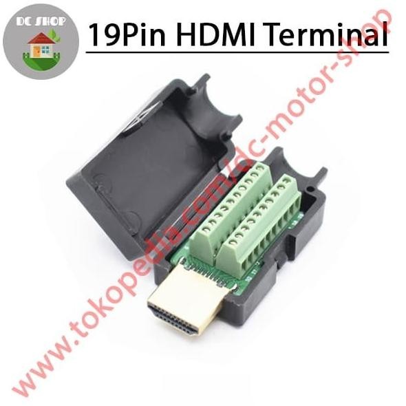 Jual [new} Konektor HDMI 19Pin soket socket Terminal Connector Mounting ...