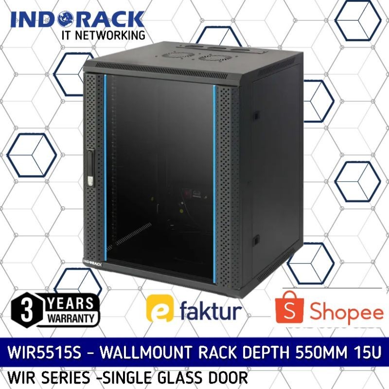 Jual WIR5515S / WIP5515S - Wallmount Rack INDORACK 15U Depth 550mm ...