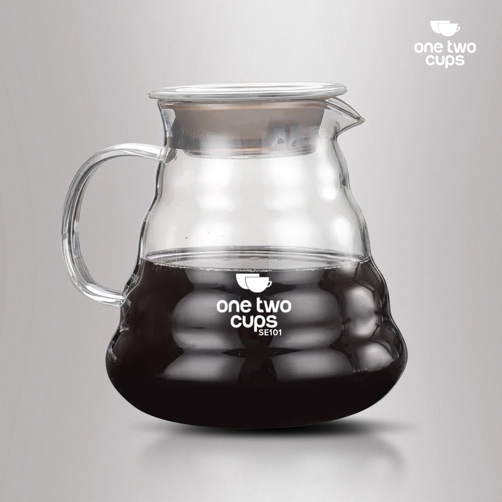 Jual One Two Cups Coffee Server V60 Drip Pour Over Borosilicate Glass ...