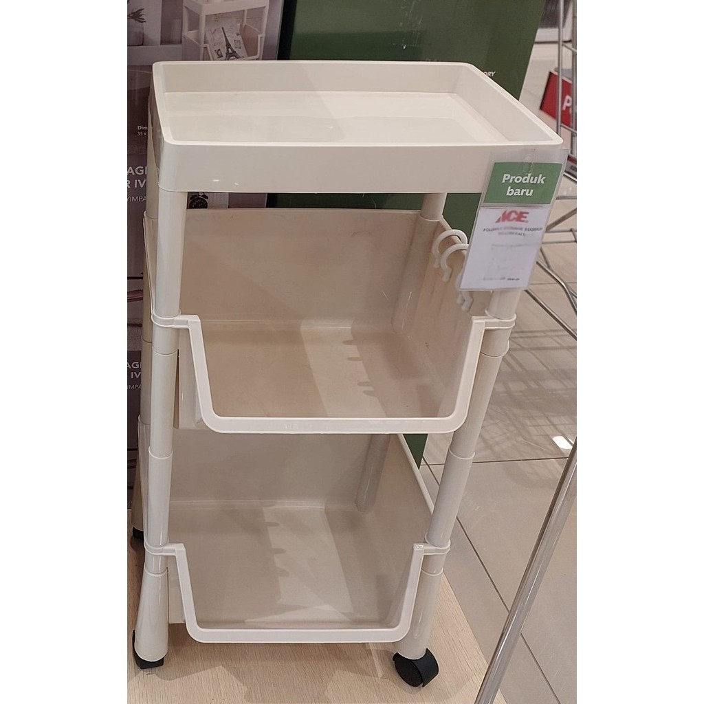 Jual AZKO Stora STORAGE TROLLEY Rak Troli 3 Tingkat Rak Roda Serbaguna ...