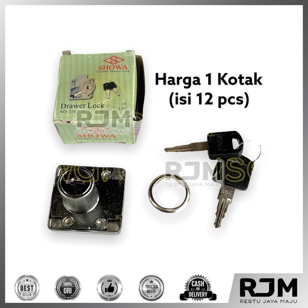 Jual [12 pcs] SHOWA Kunci Laci Lemari Loker Sentral Central Drawer Lock ...